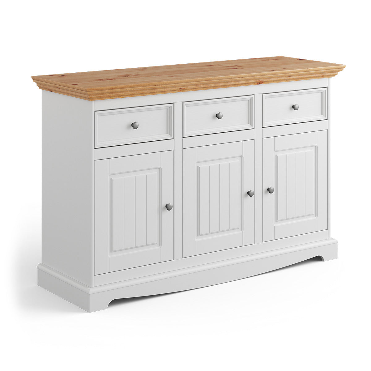 Bologna Elegant solid wood pine chest of drawers 3.3 | Color white - p – Kiefer Massivholz